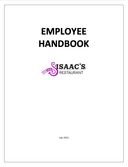 Restaurant Employee Handbook - Free Download (Word or PDF)